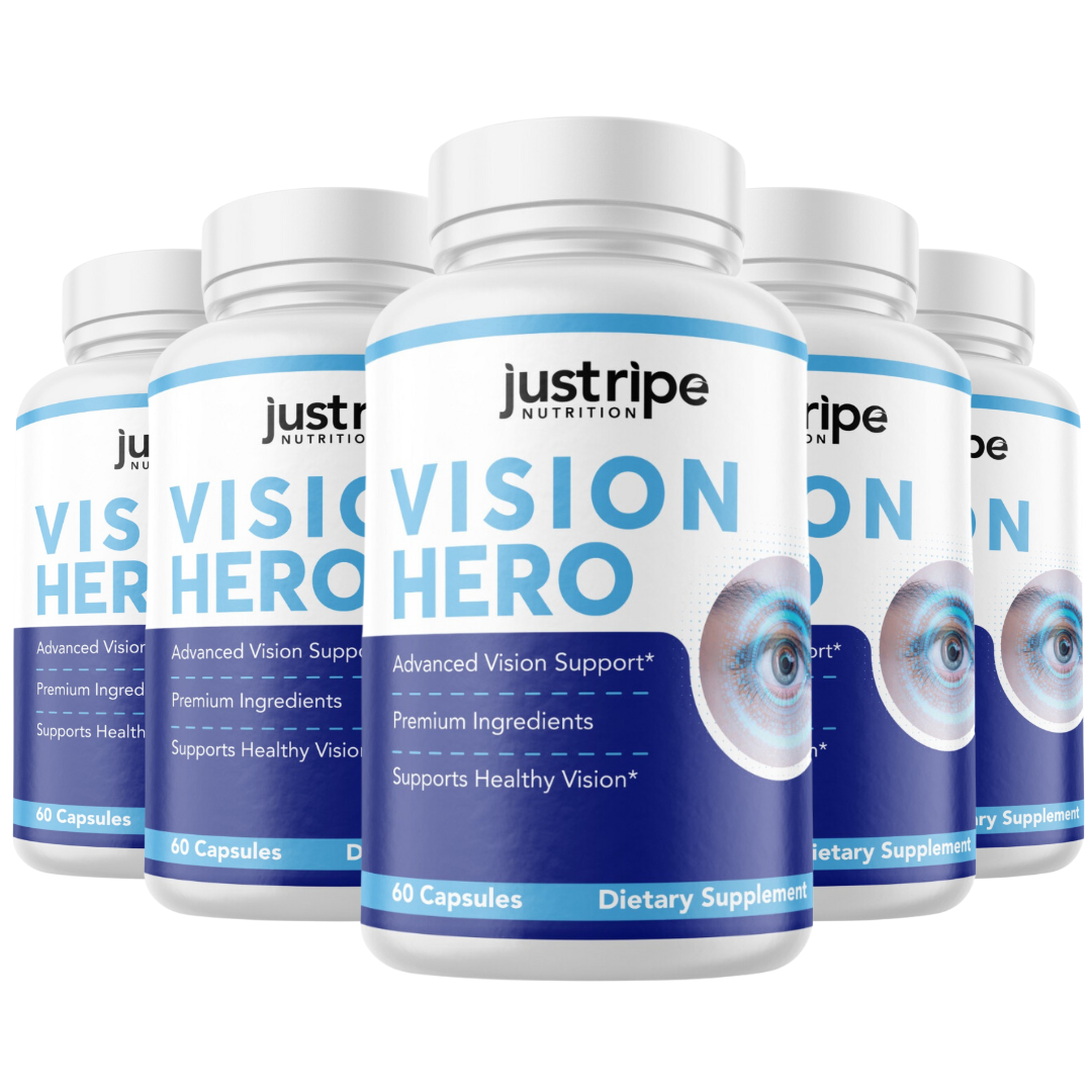 5 Pack Vision Hero Eye Supplement Supports Healthy Vision (60 Capsules – justripenutrition