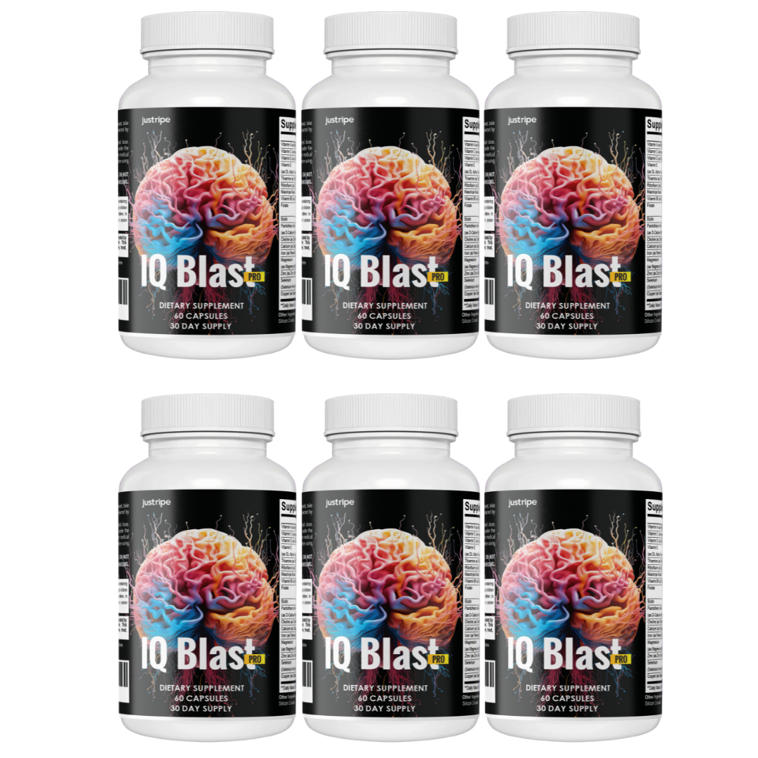 IQ Blast Pro Brain Supplement Pills IQBlast Pro Capsules - 6 Bottles – justripenutrition