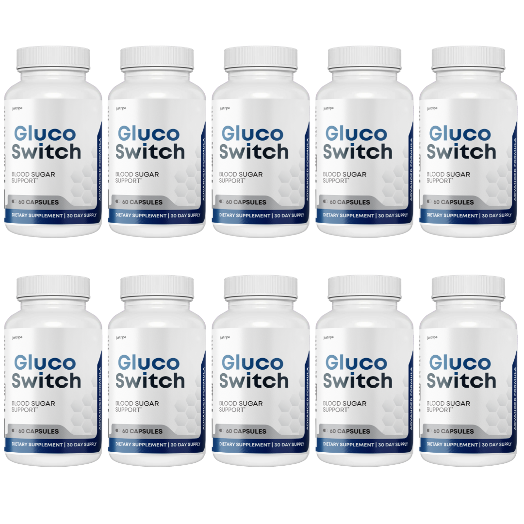 Gluco Switch - Blood Sugar Support Supplement, GlucoSwitch - 10 Bottle ...