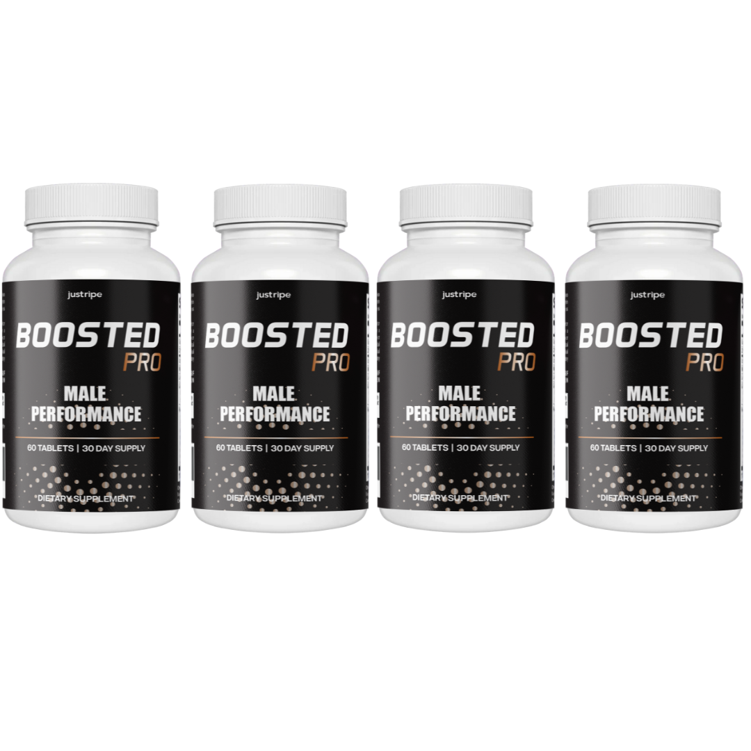 Boosted Pro Male Performance Supplement, Endurance for Men - 4 Bottles ...