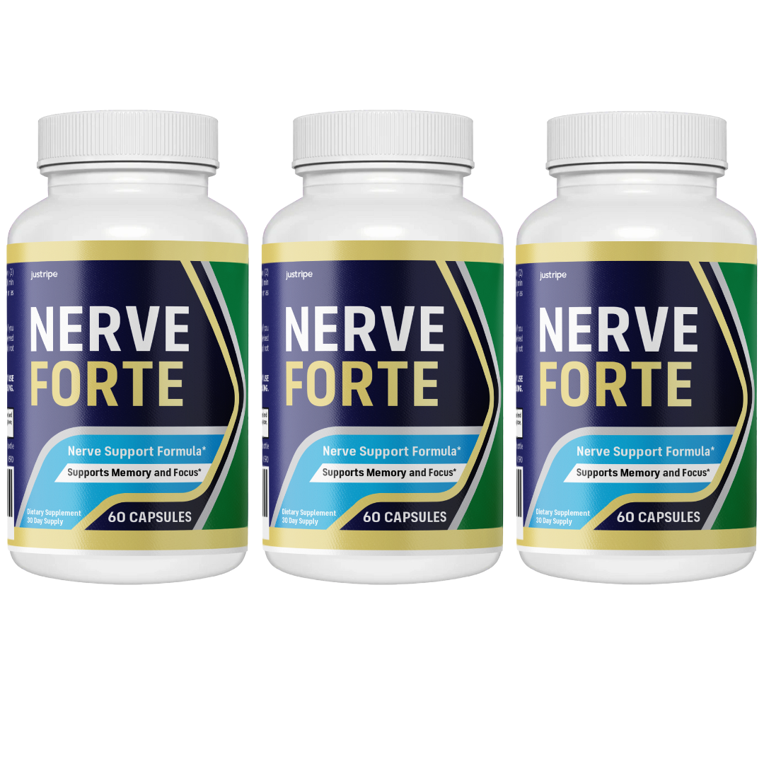 Nerve Forte Capsules for Nerve Health and Discomfort Relief - 3 Bottle ...