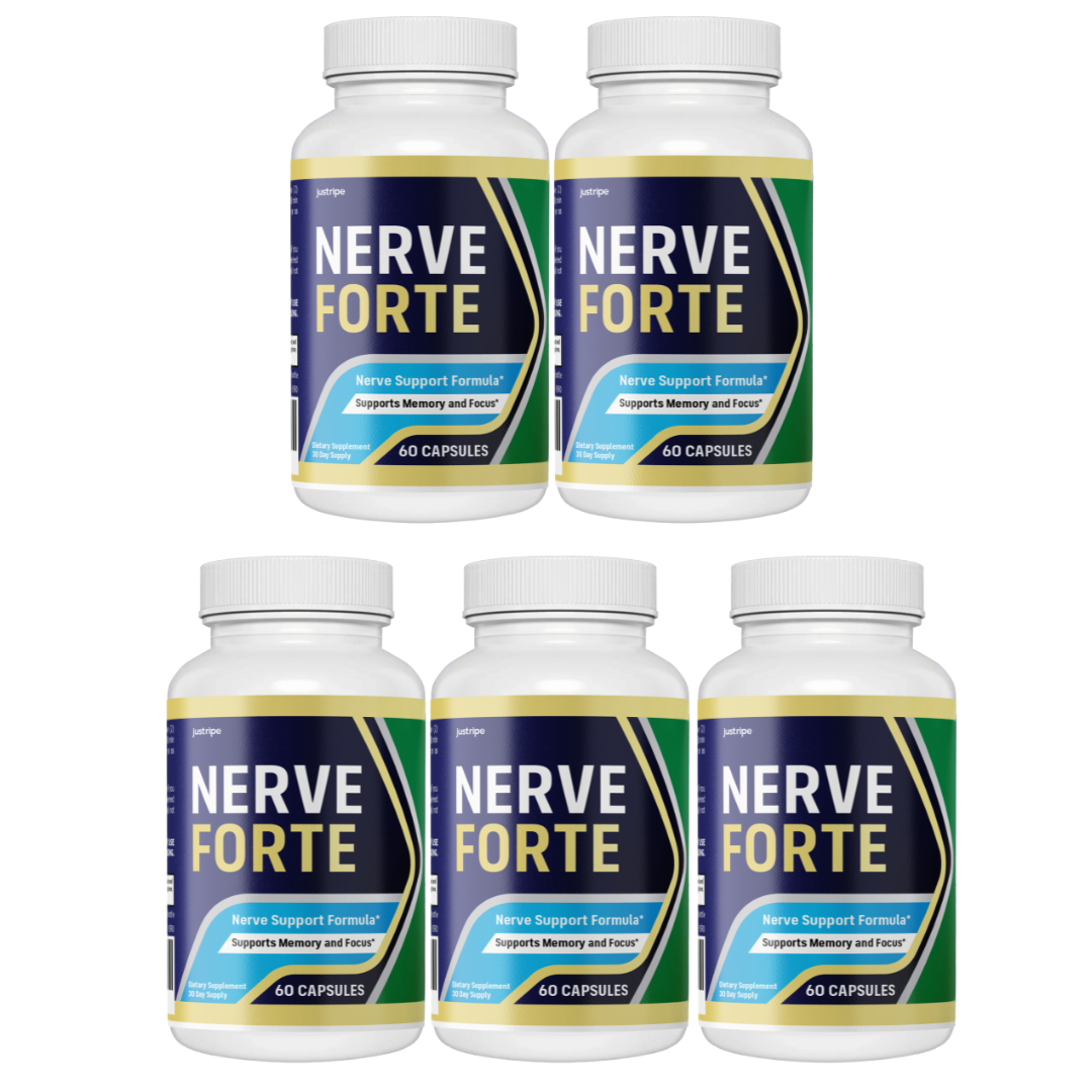 Nerve Forte Capsules for Nerve Health and Discomfort Relief - 5 Bottle ...