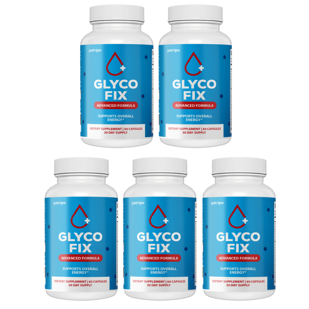 GlycoFix Blood Health Support Dietary Supplement - 5 Bottles ...