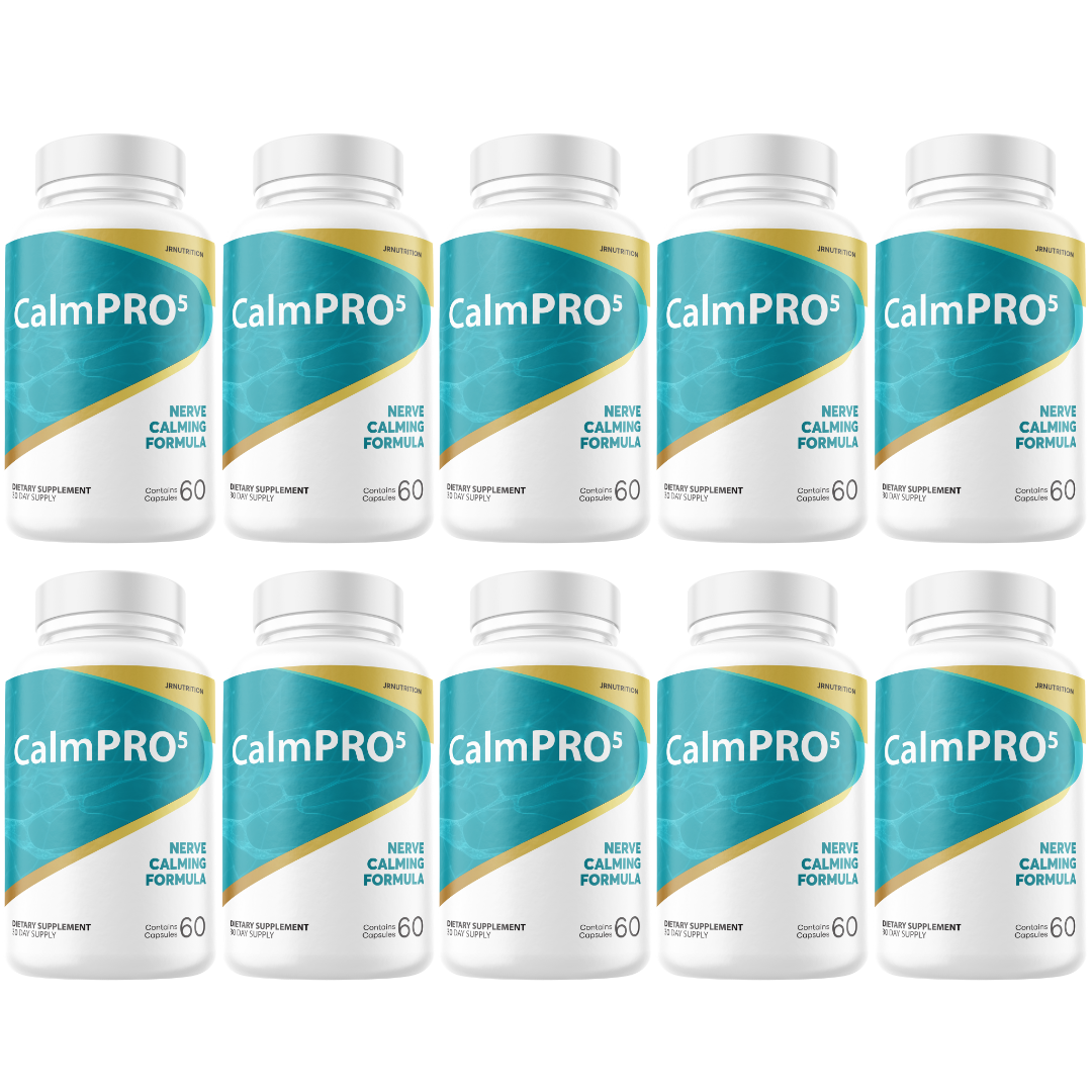 CalmPro 5 Nerve Calming Support Formula Calm Pro 5 - 10 Bottles ...