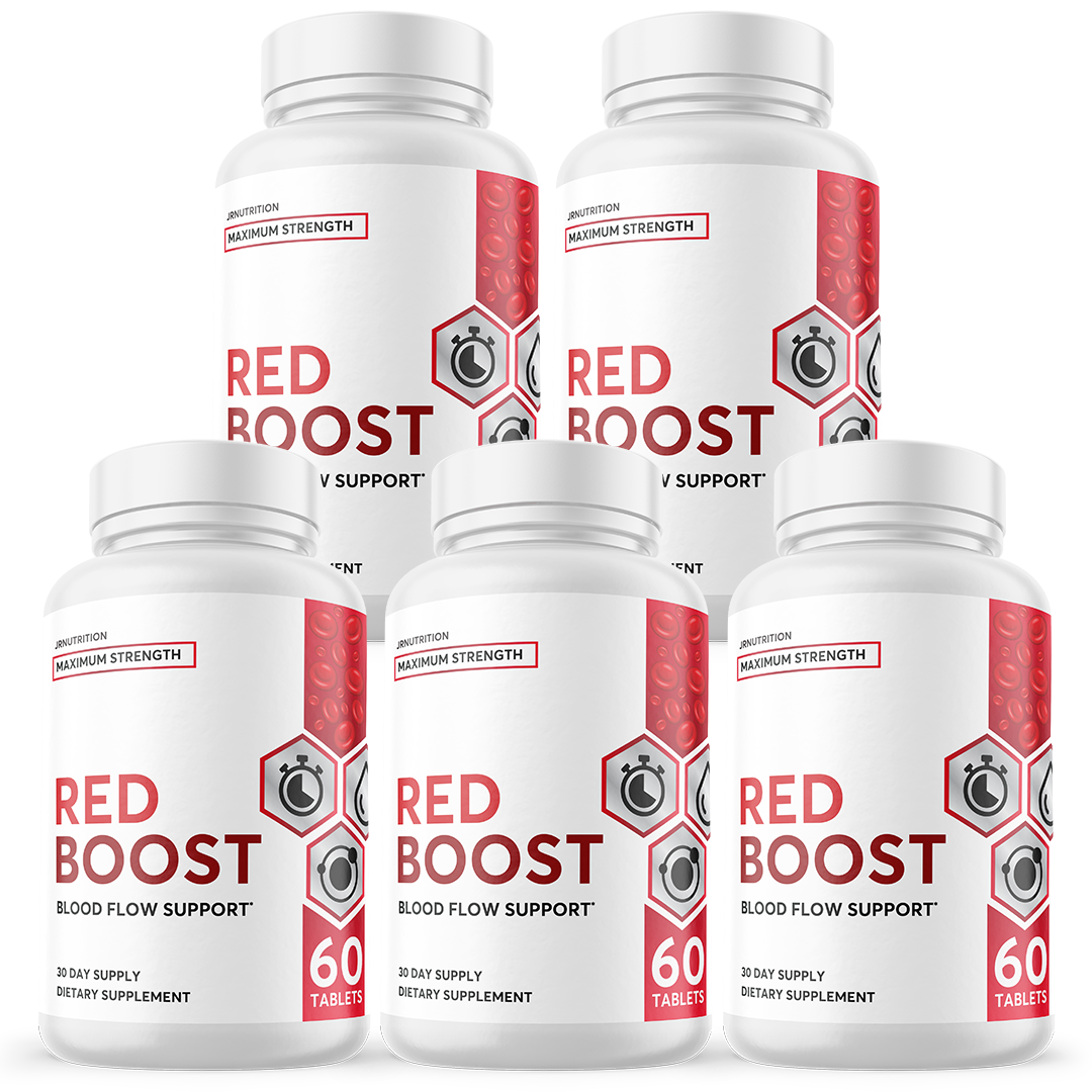 Red Boost - Blood Flow Support Dietary Supplement 60 Capsules (5 Pack ...
