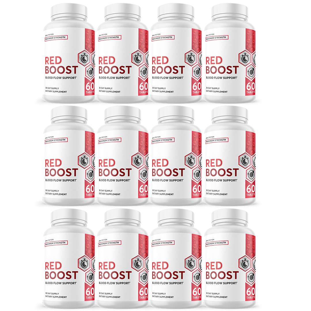 Red Boost - Blood Flow Support Dietary Supplement 60 Capsules (12 Pack ...