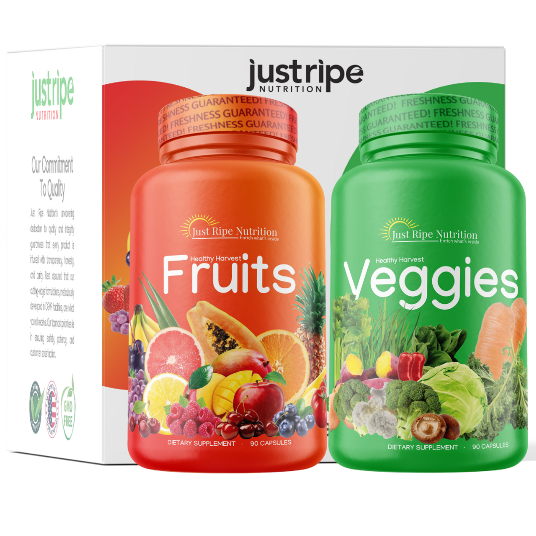 Fruits & Veggies 180 caps Supplement with Custom Box by Just Ripe Nutr ...