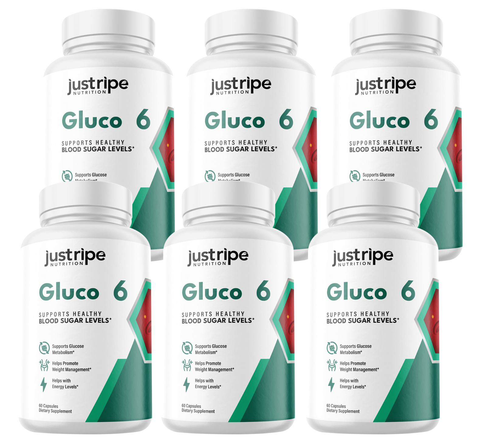 6 Pack Gluco6 Supplement Advanced Formula Supports Healthy Blood Level ...