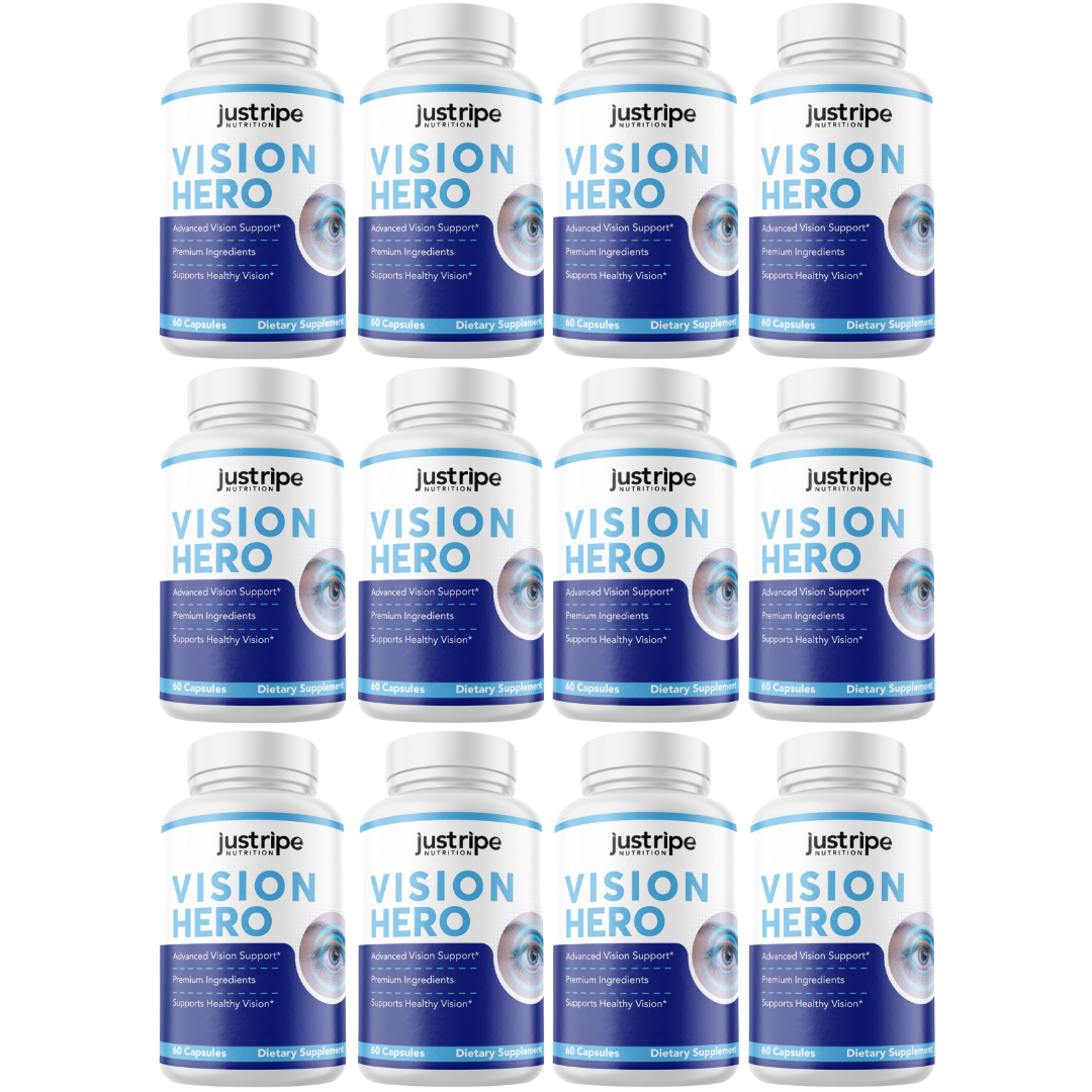 12 Pack Vision Hero Eye Supplement Supports Healthy Vision (60 Capsule ...