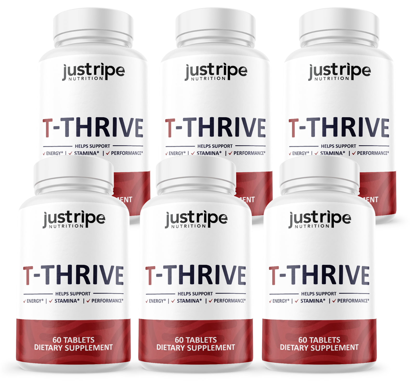 6 Pack T-Thrive Mens Health Supplement - 60 Capsules – justripenutrition