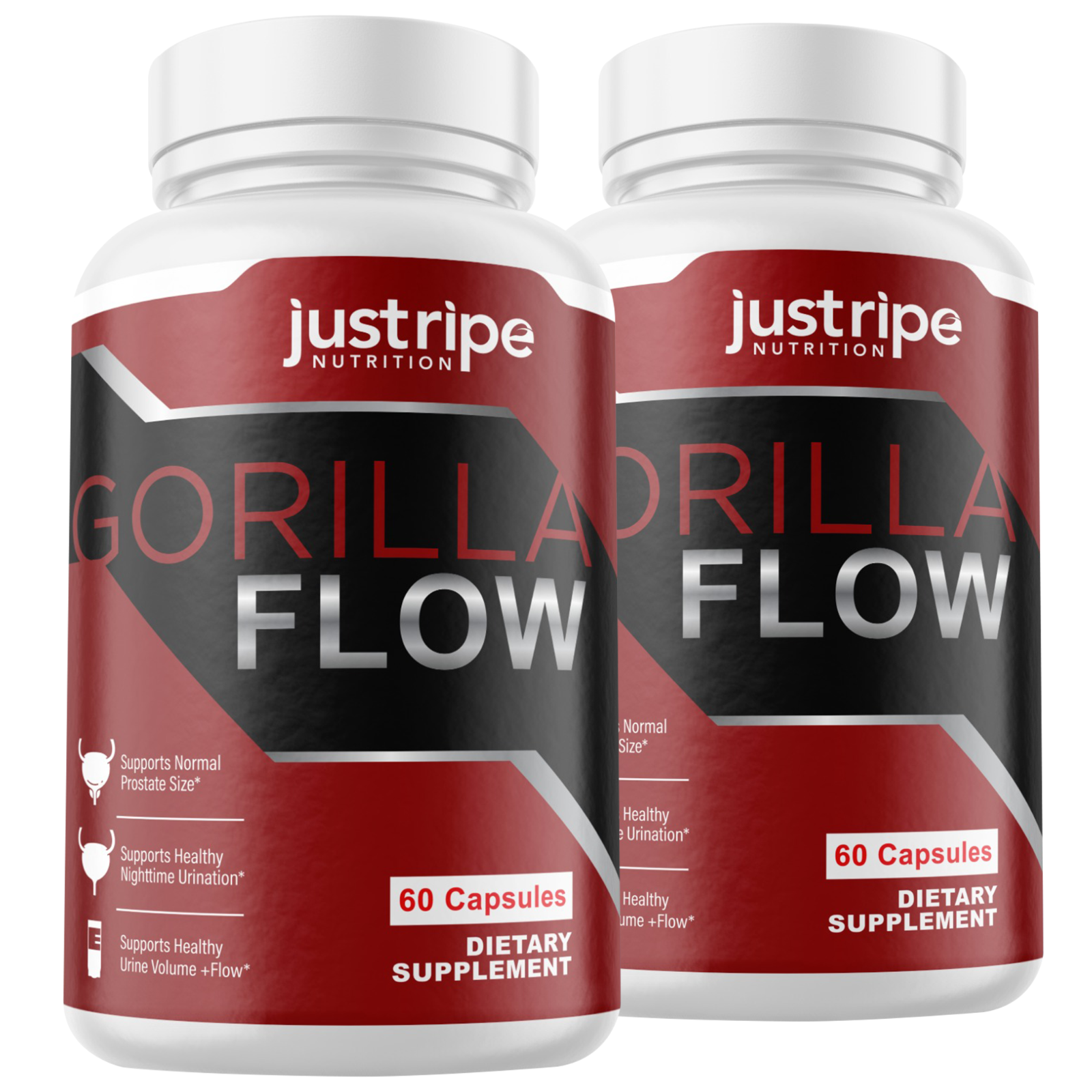 2 Pack Gorilla Flow Capsules Extra Strength Mens Supplement- 60 Capsul ...